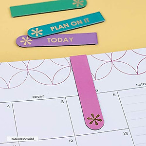 Erin Condren Designer Desk Accessories - Productivity Magnetic Bookmark Set of 4. Compatible with Erin Condren Spiral Notebooks, Planners, Agendas and Much More