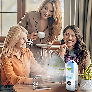 Portable Air Conditioner, Tyranitar USB Leafless Fan Household Dormitory Office Desktop Humidification Electric Fan USB Multifunctional Timing Air Conditioning Fan for Office Bedroom Travel Camping