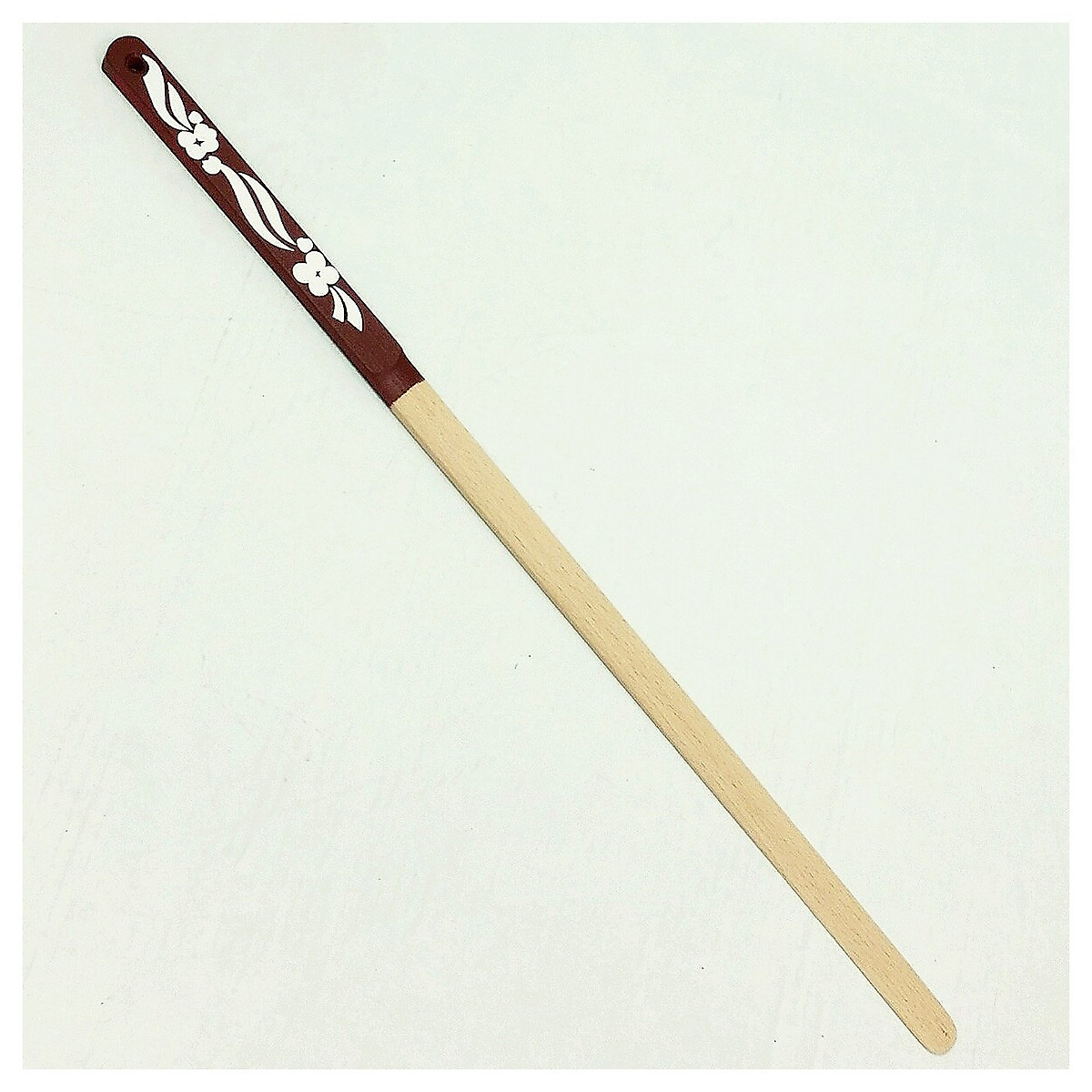 Bethany Housewares Lefse Turning Stick Wood, 7/8" wide x 24" long, Red