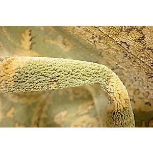 Unique Loom Edinburgh Collection Classic Oriental Traditional French Floral Country Inspired Design Area Rug, 5' 1" x 8' Rectangle, Light Green/Cream