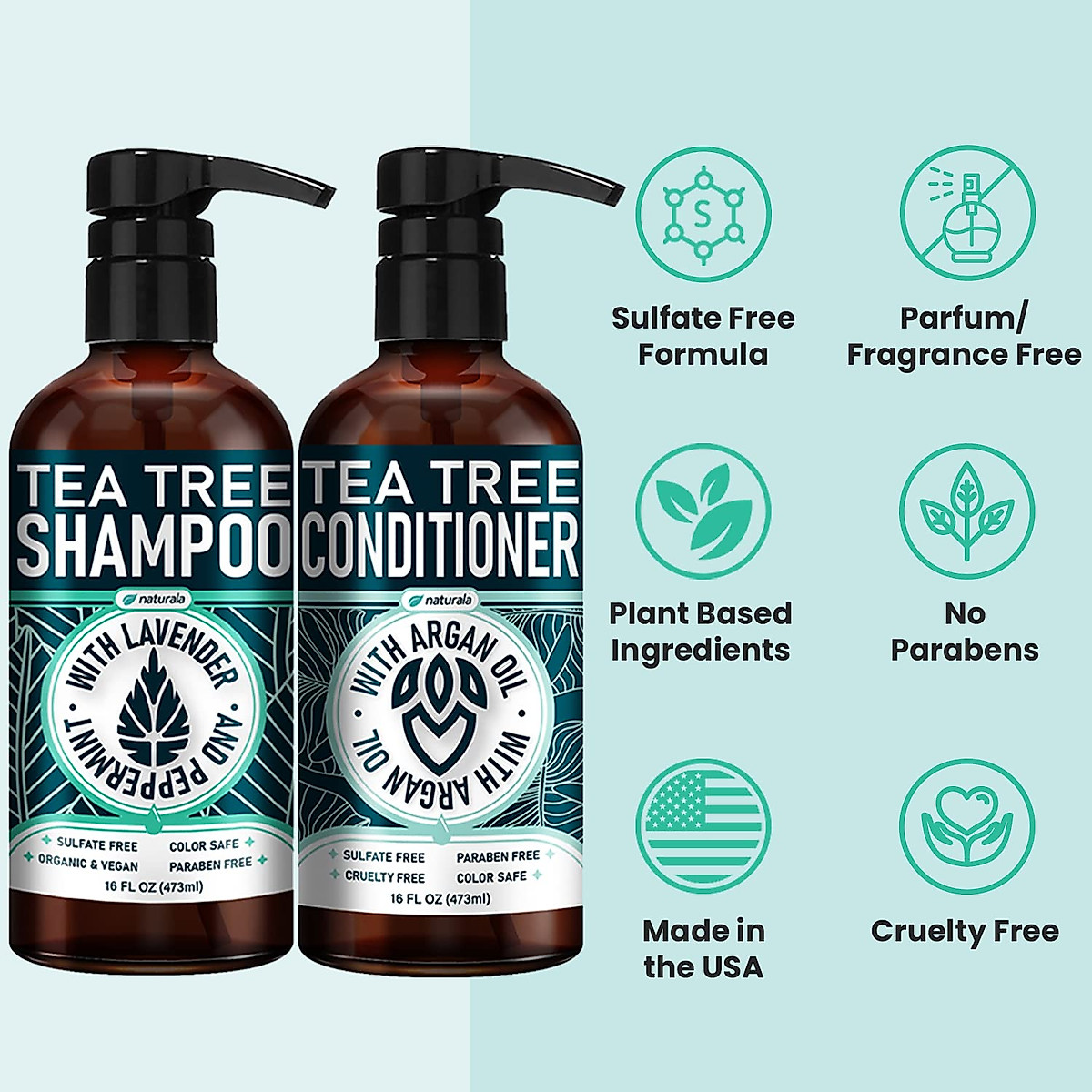 NATURALA Tea Tree Shampoo and Conditioner Set