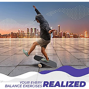 Yes4All Premium Surf Balance Board Trainer with Adjustable Stoppers for Improve Balance, Build Strength & Surf Trainer