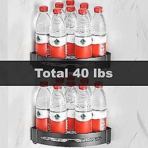 PALFIK Shower Caddy Corner Shower Shelf 3 Packs Black Shower Caddy Bathroom Hanging Shower Caddy Basket 4 Hooks Shower Organizer Storage Rustproof Shower Shampoo Holder