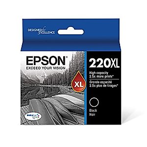 EPSON T220 DURABrite Ultra -Ink High Capacity Black -Cartridge (T220XL120-S) for Select Epson Expression and Workforce Printers