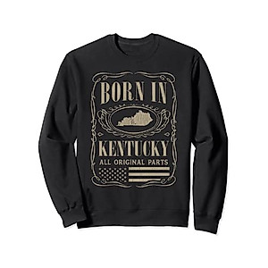 Vintage Classic America Land Map US States Born Kentucky Sweatshirt