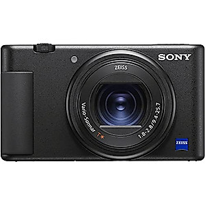 Sony ZV-1 Digital Camera (Black) (DCZV1/B) + 64GB Memory Card + Card Reader + Deluxe Soft Bag + Flex Tripod + Memory Wallet + Cleaning Kit (Renewed)
