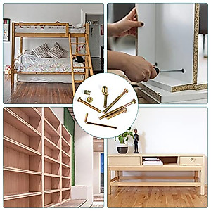 Gransuncy 243PCS M6 Kit Crib Screws Hardware Replacement Kit, Barrel Nuts Crib Hardware M6 Screws Barrel Furniture Screws and Bolts Assortment Kit for Baby Bed