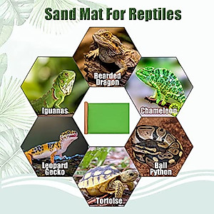 Tfwadmx Lizard Reversible Reptile Carpet 39" x 20" Terrarium Substrate Bedding Liner Reptile Cage Mat Supplies Pet Habitat Soft Mat for Bearded Dragon Tortoise Leopard Gecko Snake