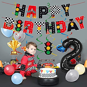 Hot wheel Birthday Decorations Banner,Cars Birthday Decorations for Boys,Car Themed Birthday Party Decorations,Hot Wheels Party Decorations,Hot Wheels Happy Birthday Banner