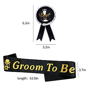 4 Pieces Groom and Bride to Be Sash Bride to Be and Groom to Be Badge for Bachelorette Party Supplies Bridal Shower Decorations