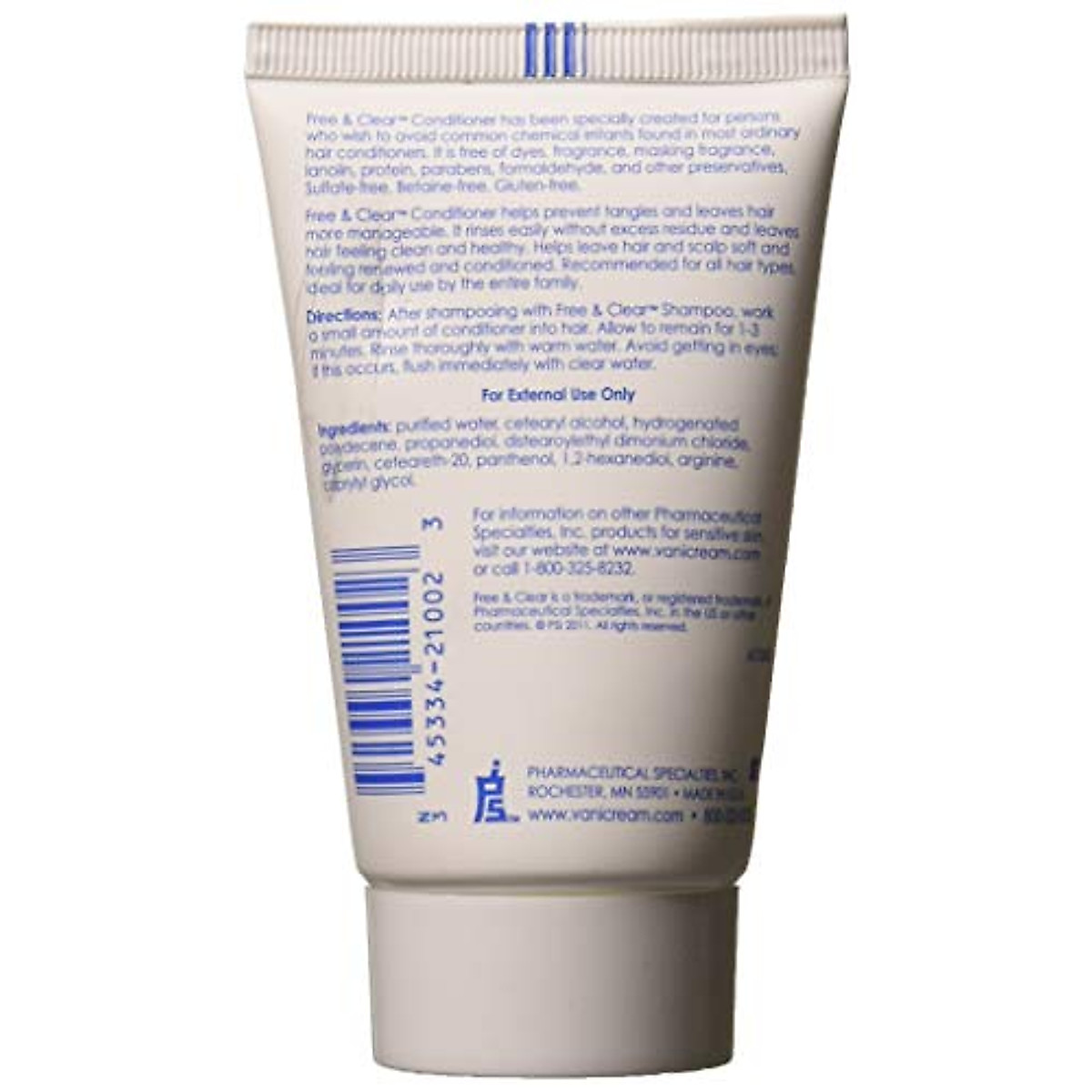 Free & Clear Conditioner, 2 Ounce Travel Size (Pack of 2)