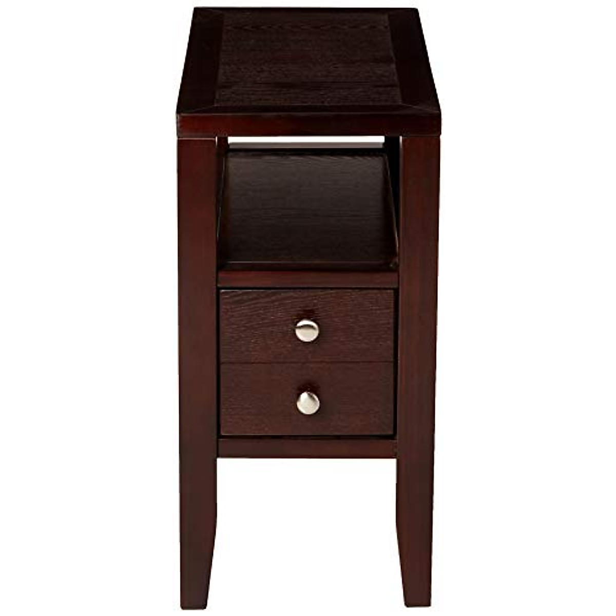 Crown Mark Matthew Chair Side Table, Espresso