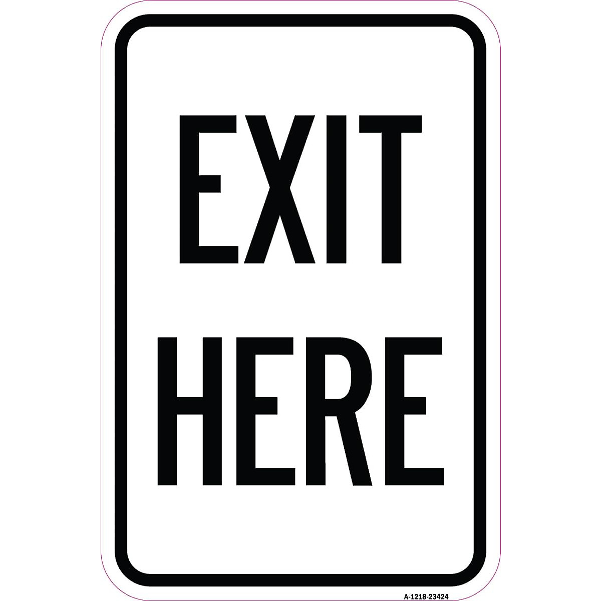 12 x 18 in. Aluminum Sign - Parking Lot Sign Exit Here