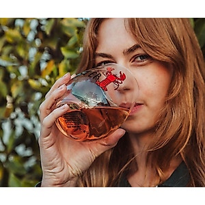 Friends TV Show Iconic Quotes Stemless Wine Glasses, Set of 4