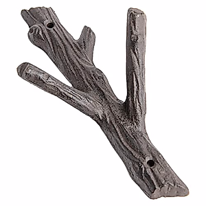 Giftcraft Set of 2 Tree Branch Decorative Hooks, 3-Hook Wall Hooks, Rack for Towels, Jackets, Hats, Metal Coat Hooks Made with Heavy Duty Cast Iron, Unique Nature Home Decor