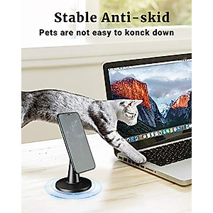 enGMOLPHY Magnetic Phone Stand Desk Magnet Desktop Cell Phone Holder, Office Desk Smartphone Stand for iPhone13/12Mini/13/12/13/12 Pro/12/11 Xs XR 8 X 7 6 6s and More, Black