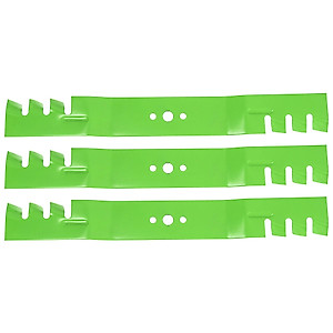 8TEN LawnRAZOR Mower Blade for AYP Husqvarna 20 inch Decks 850972 145106 532850972 532145106 (Toothed Mulching) 3 Pack