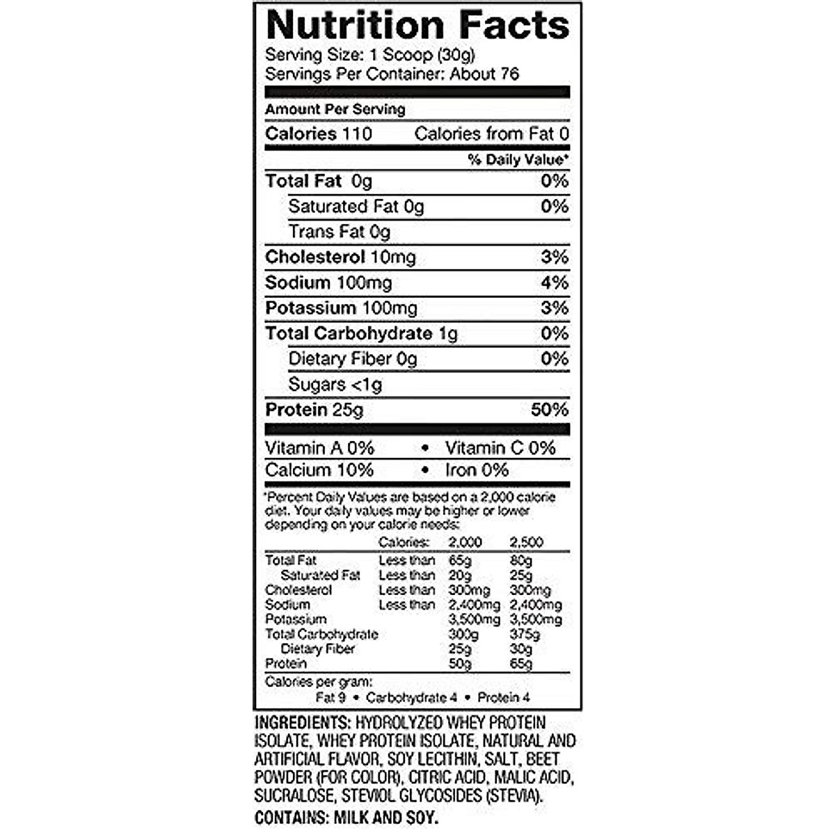 Dymatize ISO100 Hydrolyzed 100% Whey Protein Isolate Strawberry -- 5 lbs