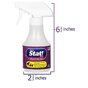 Stat! Spray Pet Wound & Skin Care | First-Aid Treatment for Dogs, Cats, Horses | Natural Plant Based Ingredients | Speeds Healing of Cuts, Burns, Hot Spots, Skin Allergies | Soothing Anti-Itch Formula