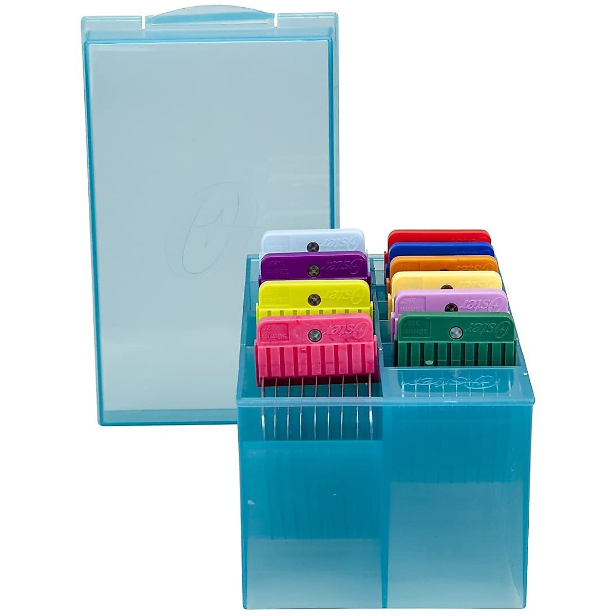 Oster Pro 3000i Cordless Lithium Ion Animal Pet Clipper with Size 10 CryogenX Blade 10-Piece Stainless Steel Pet Clipper Guide Comb Kit