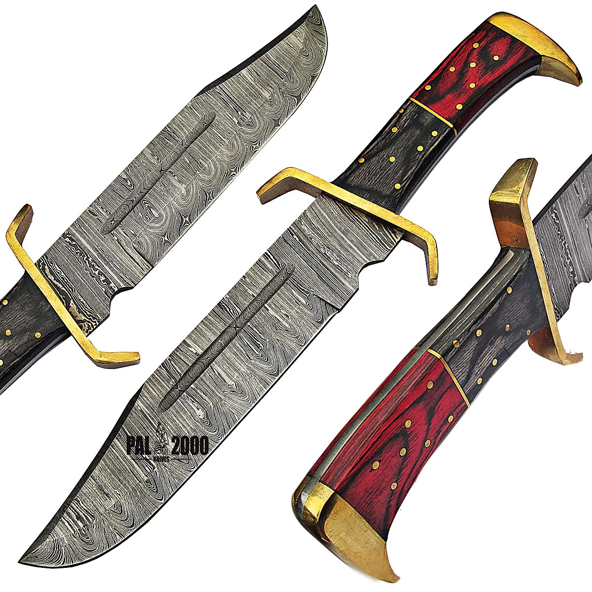 HUN-4012 Handmade damascus Steel Hunting Knife With Sheath