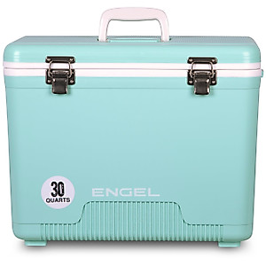 Engel UC30 30qt Leak-Proof, Air Tight, Drybox Cooler and Hard Shell Lunchbox for Men and Women in Seafoam