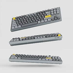 Keychron Q3 Wired Custom Mechanical Keyboard Knob Version, TKL QMK/VIA Programmable Macro with Hot-swappable Gateron G Pro Brown Switch Double Gasket Compatible with Mac Windows Linux (Grey)