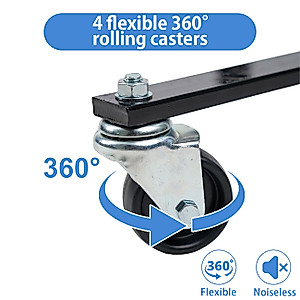 biosp Car Dolly Rack, Jack Stands Cart Storage Rack, Hydraulic Trolley Organizer Holder, Four Wheel Dollies Capacity, Four 360-Degree Rolling Casters, 31''*19''*4'', Transporter Trailer Accessories