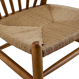 Modway Flourish Mid-Century Modern Rustic Farmhouse Wood Dining Chair in Walnut