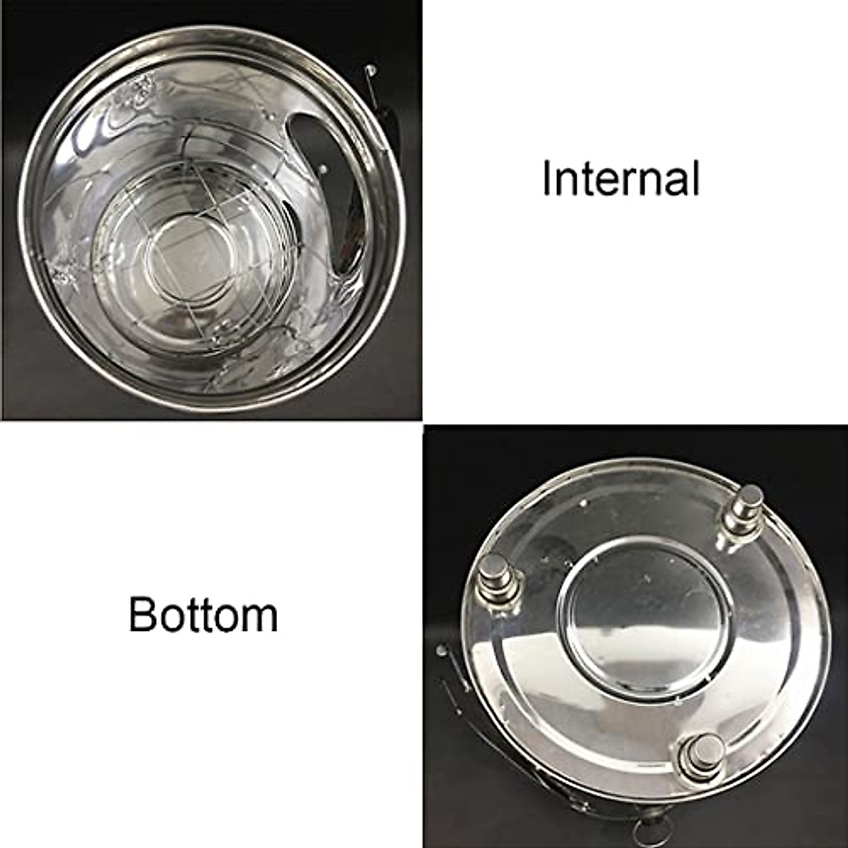 WXJ Stainless Steel Incinerator with Chimney, Portable Garden Incinerator Burning Barrel with Fire Hook, Cleaning The Backyard, Paper and Leaves, 31x31x57cm(12.2x12.2x22.4inch)