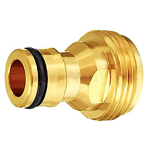 Joywayus 3/4” GHT Male Garden Hose Quick Connect Adapter Brass Connect Fitting（Pack of 4）