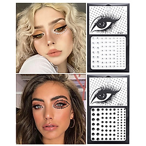 Magitaco Face Jewels Eye Gems Rhinestone Stickers Makeup Rhinestones for Eyes Self Adhesive Rhinestones Rainbow Crystal Body Nail Face Gems Stick On for Women