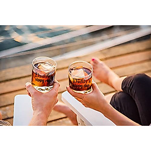 Daddy's Sippy Cup Whiskey Scotch Glass 10oz, Unique Gag Gifts for New Dad, Funny Birthday Retirement Father ‘s Day Christmas Gift for New Dads Father Husband Papa from Daughter Son Kids