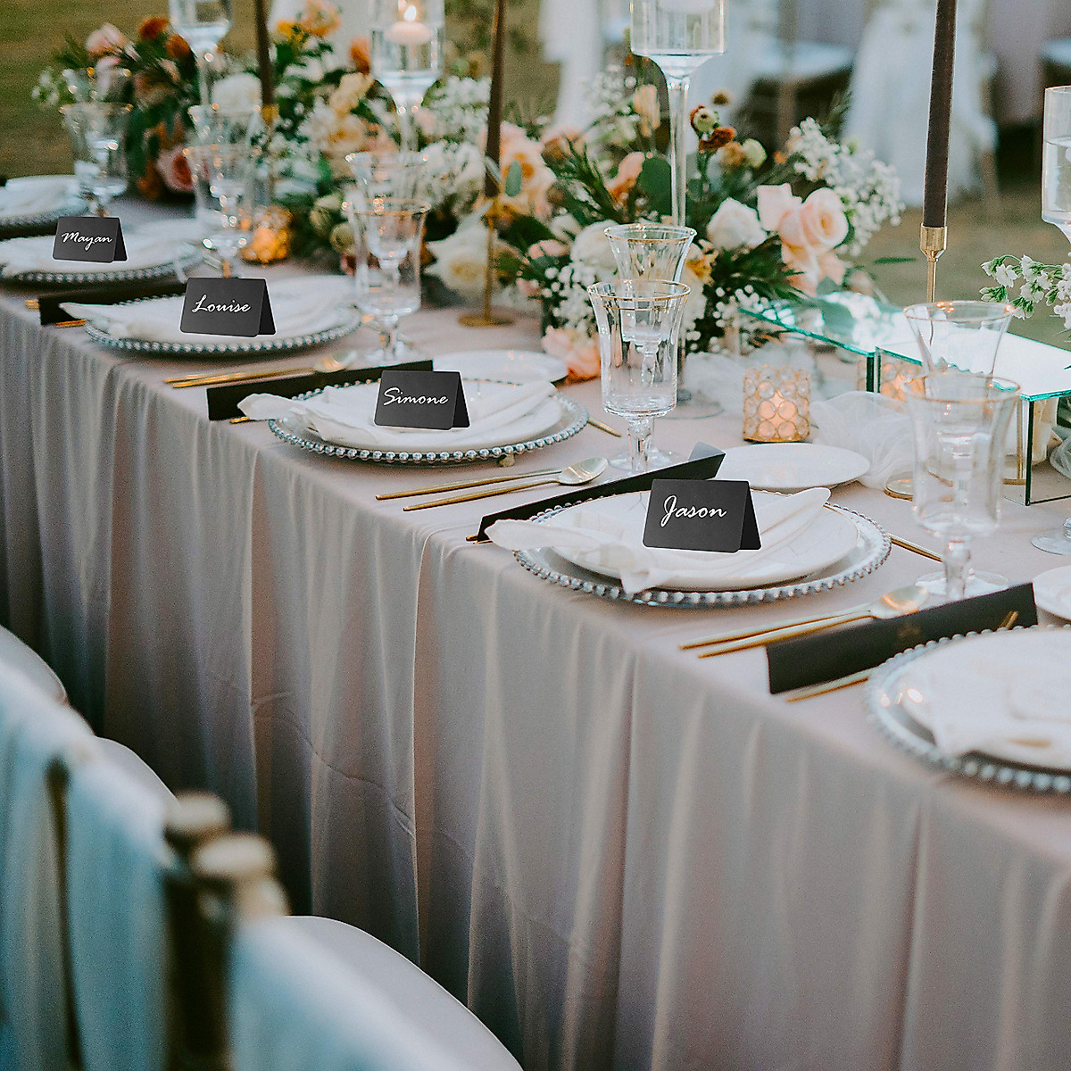 15 Pack Mini Chalkboard Signs for Food Display - Reusable Small Plastic Chalkboard Signs for Food - Mini Chalkboard Catering Signs for Party Wedding Bakery - Buffet Signs for Food