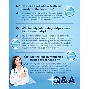 Teeth Whitening Strips for Sensitive Teeth, Reduced White Whitening, Enamel Safe Strips, 28 Pcs Natural Whitener 14 Treatments by Imosty