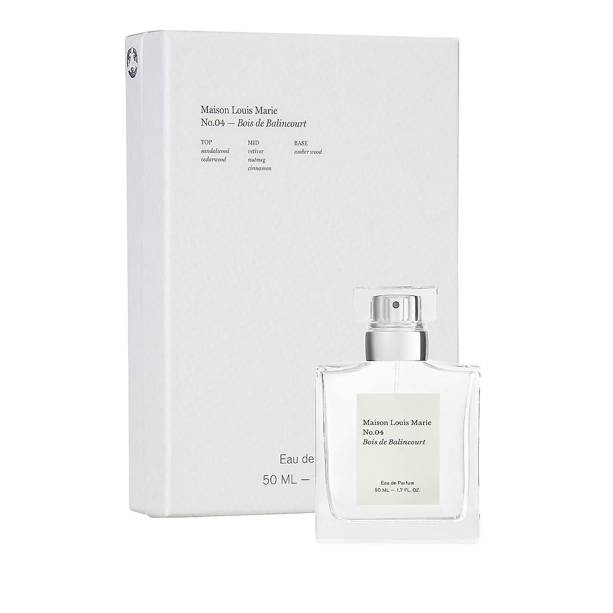 Maison Louis Marie - No.04 Bois de Balincourt Natural Eau de Parfum Spray | Luxury Clean Beauty + Non-Toxic Fragrance (1.7 fl oz | 50 ml)