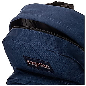 JanSport Right Pack Backpack - Travel, Work, or Laptop Bookbag with Leather Bottom, Navy