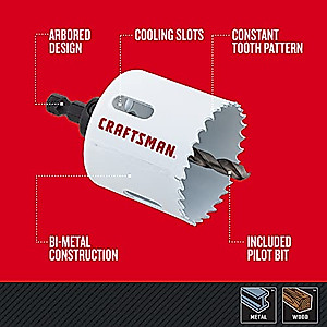 CRAFTSMAN Hole Saw Kit, Bi-Metal Set, 7Piece (CMAH1SET7)