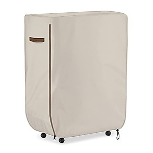 SELUGOVE Folding Bed Storage Cover for Single Size 31-Inch Portable Rollaway Bed, Khaki Double-Layer Oxford Cloth Thick and Tear-Resistant, with Zipper, Easy to Put On and Take Off.