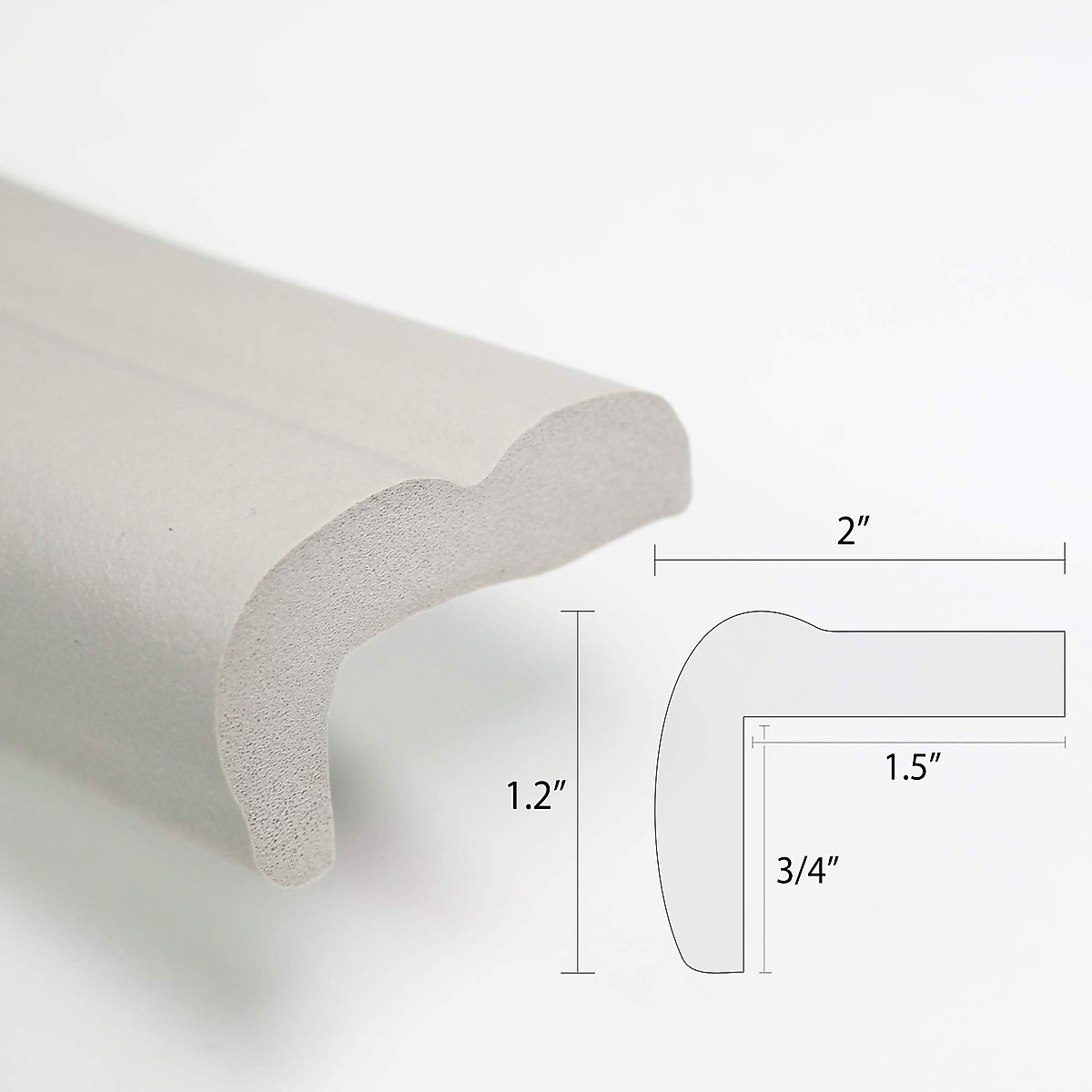 Kidkusion Jumbo Edge Cushion | Taupe | 6ft | Made in The USA