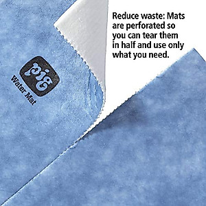 PIG Water Absorbent Mat - Reusable - 50 Pack - 15" x 19" Pads - Blue and White - PM50539
