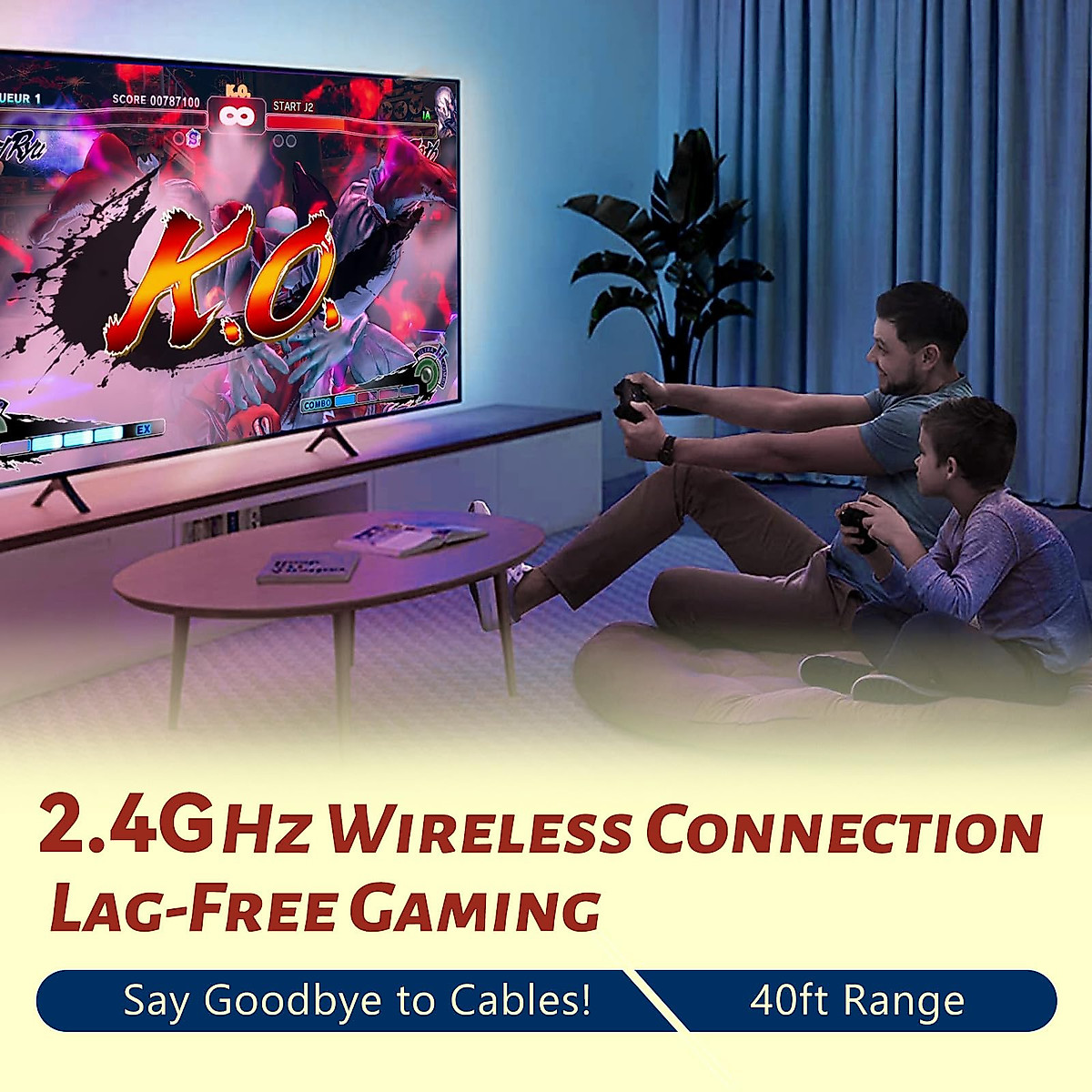 HRYYDS 2025 Retro Gaming Console Pro 4K HDMI with 40,000+ Built-in Classic Video Games - Plug & Play Game Stick for TV with 2 Wireless Controllers | 23 Emulator Support 64GB