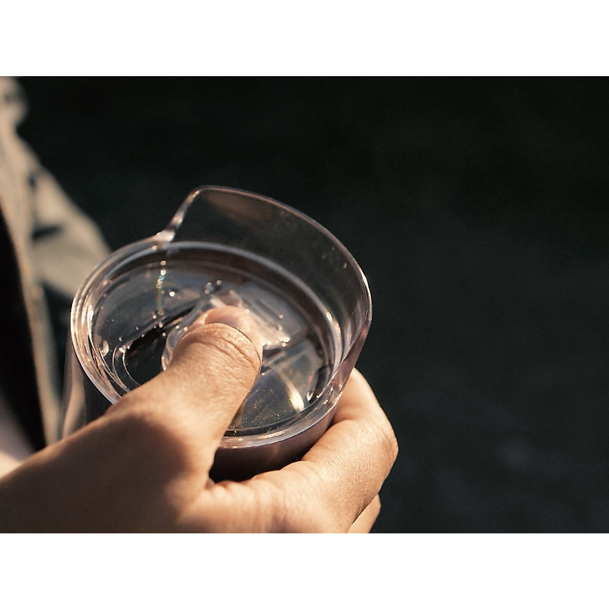 THILY Stainless Steel Insulated Skinny Tumbler 16 oz Vacuum Insulated Coffee Cup with Splash-proof Lid, Straw, Keeps Ice Drinks Cold, Glitter Gray