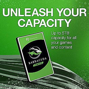 Seagate BarraCuda 2TB Internal Hard Drive HDD – 2.5 Inch SATA 6Gb/s 5400 RPM 128MB Cache for Computer Desktop PC – Frustration Free Packaging (ST2000LM015)
