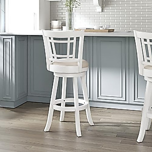 Hillsdale Fairfox Swivel Bar Stool, Barstool, White