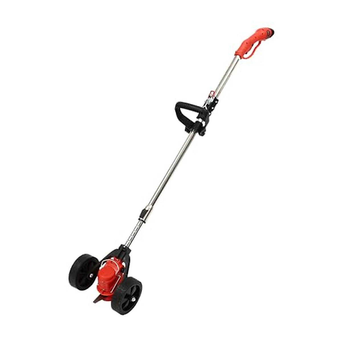 Cordless Grass Trimmer Edger String Trimmers Weed Eater Battery Powered Weed Wacker Mini Mower with 1 Battery Charger Included for Lawn Care Yard Work (ABS, Alloy, Stainless Steel, Red)
