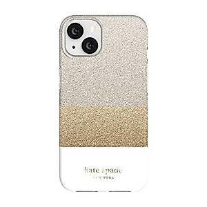 kate spade new york Protective Hardshell Case for iPhone 13 - Glitter Block White
