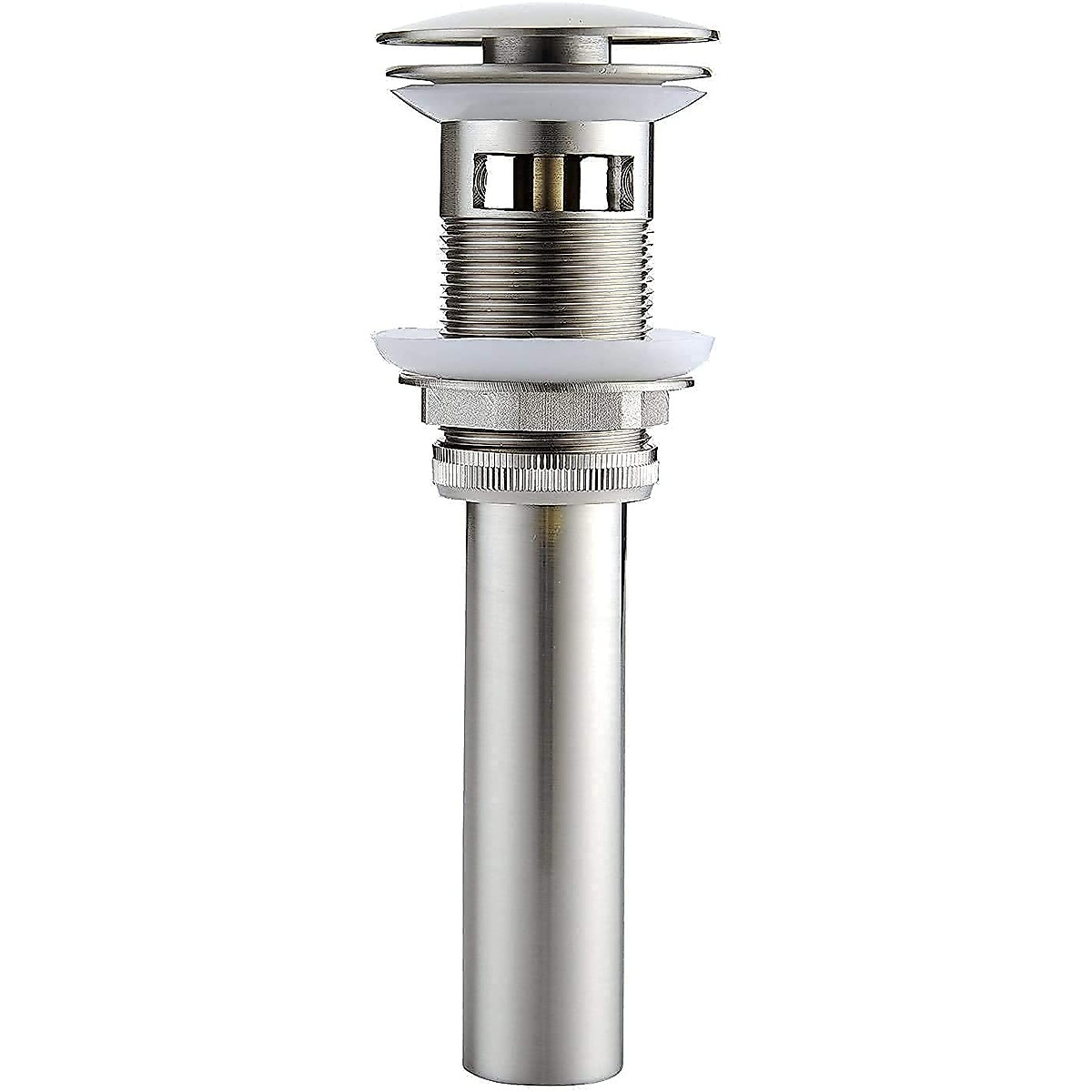 Automatic Sensor Touchless Bathroom Sink Faucet Hands-Free Bathroom Sink Faucet with Overflow Drain Aerator Bath Tub Lavatory Vanity Brushed Nickel Commercial One Hole Brass Basin Mixer Tap