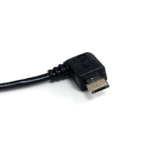 StarTech.com 6 ft. (1.8 m) Right Angle Micro USB Cable - USB 2.0 A to Right Angle Micro B - Black - Micro USB Cable (UUSBHAUB6RA)