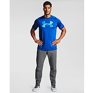 Under Armour Mens Rival Fleece Pants , Pitch Gray Light Heather (012)/Onyx White , Medium